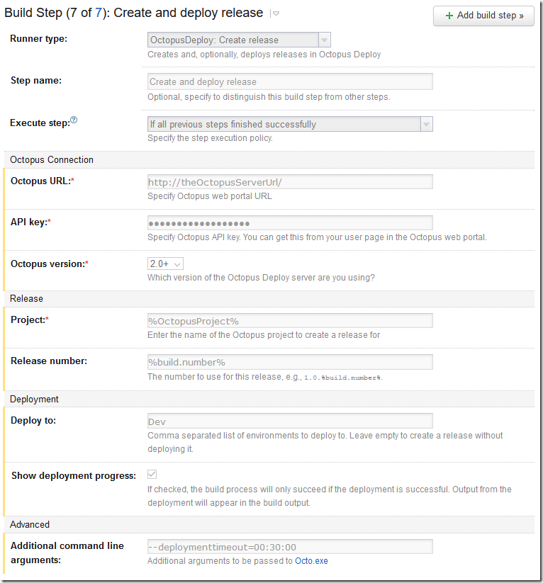 Creating Octopus Deploy packages with Visual Studio and Teamcity